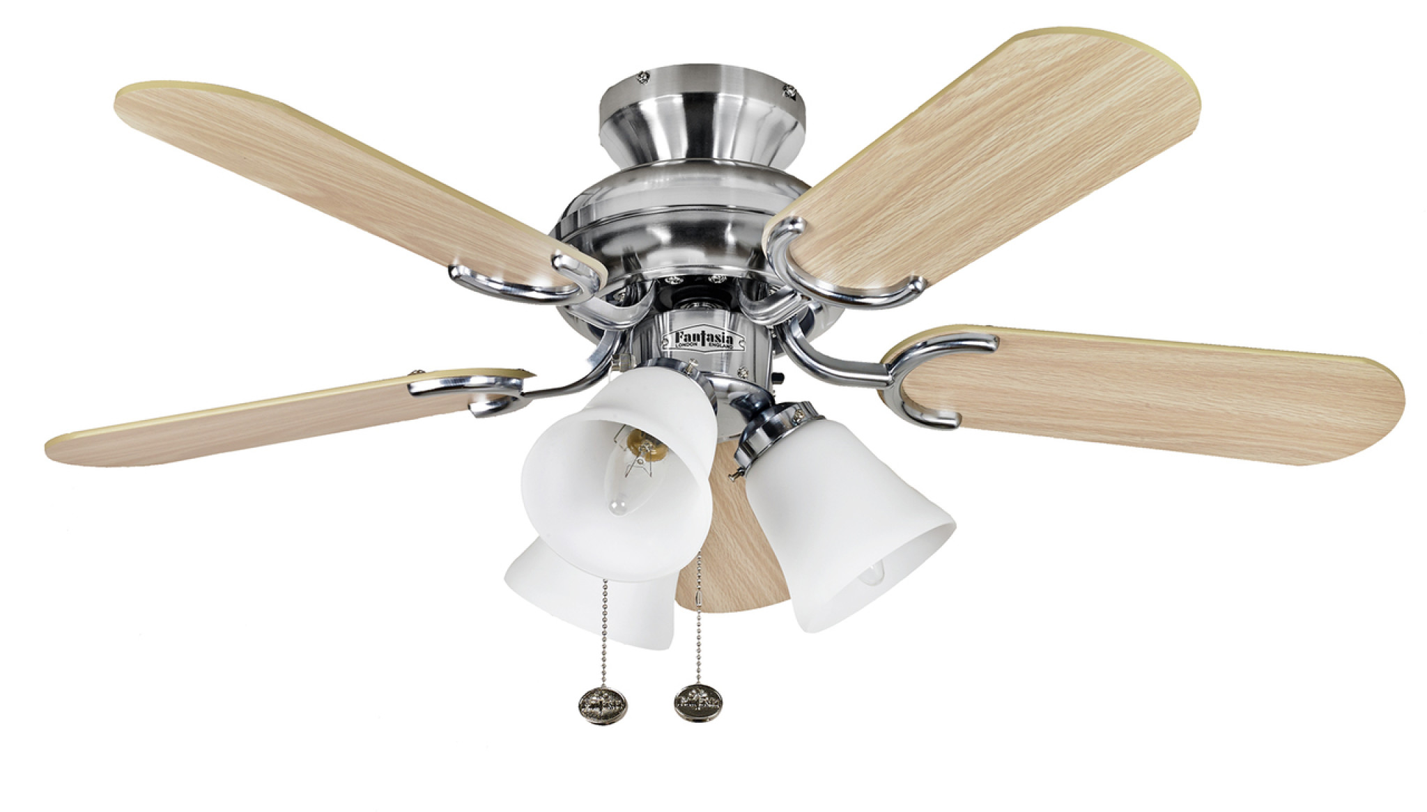 Fantasia Fans | Capri Ceiling Fan with Light in Stainless Steel - 30% ...
